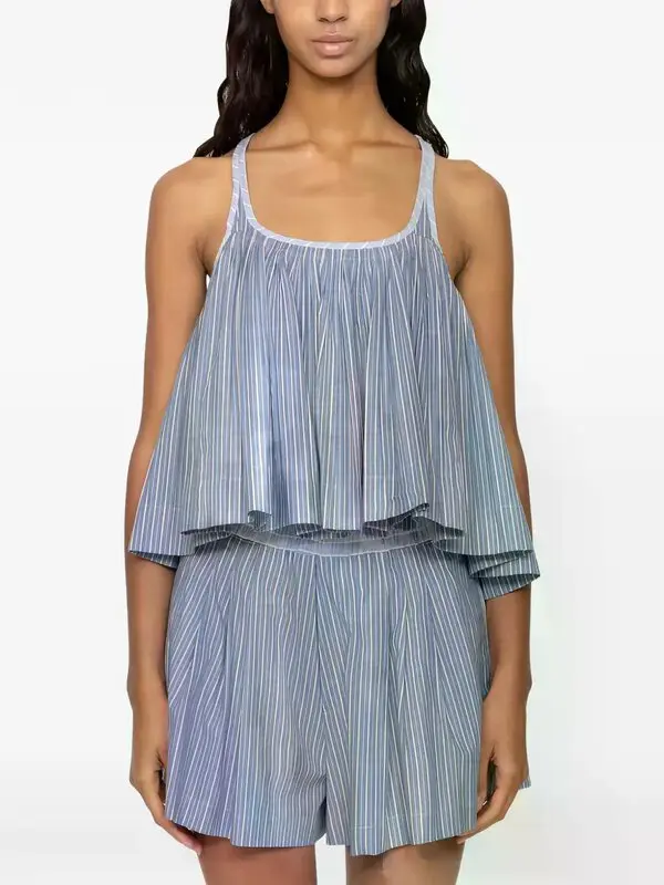Sea Striped Tiered Top