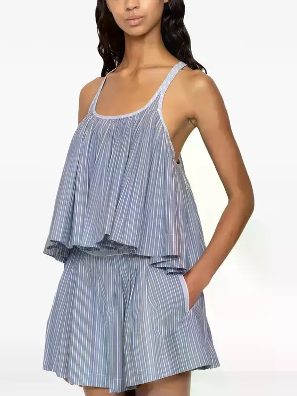 Sea Striped Tiered Top