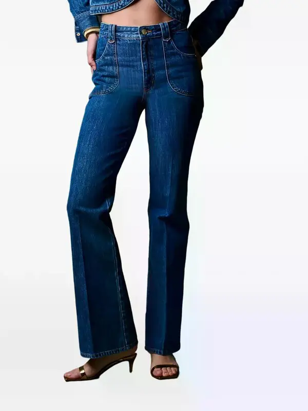 HEVRON Alana Patch-pocket Jeans