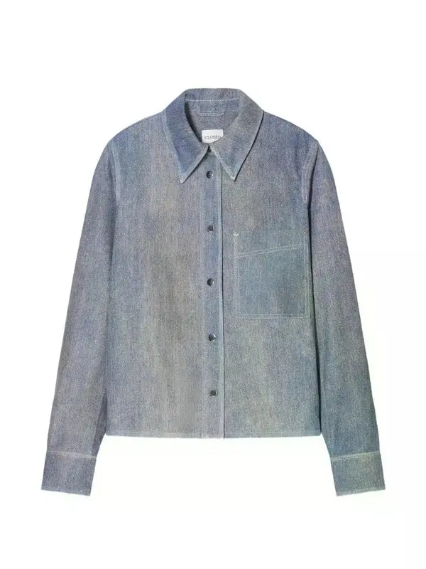 Closed Press-stud Leather Jacket