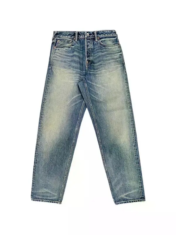 EVISU Washed Jeans With Daicock Shadow Print