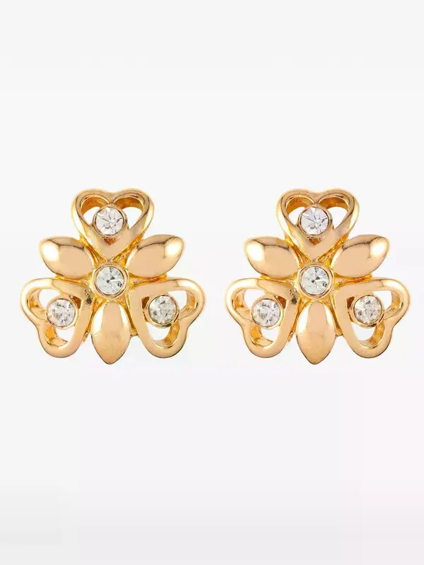 Nina Ricci 1980s Clip-on Earrings - Gold