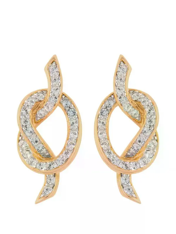 Nina Ricci 1980s Clip-on Earrings - Gold