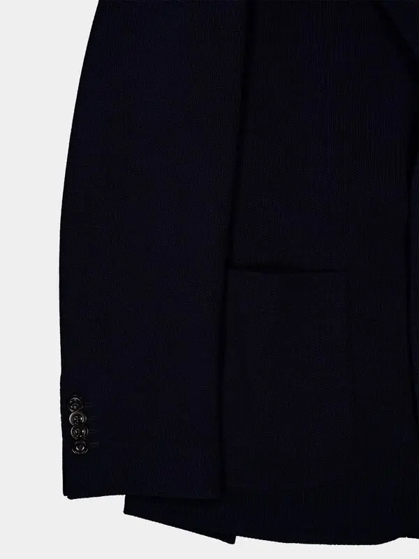 Boglioli Blue Single-breasted Wool Blazer - Grey