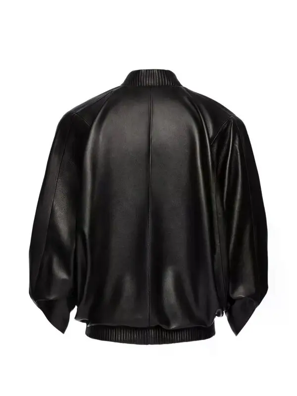 Magda Butrym Ribbed-trim Leather Jacket