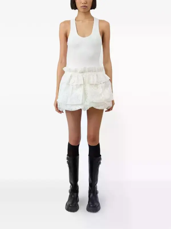 AKNVAS Indi Eyelet-embroidered Ruffled Dress