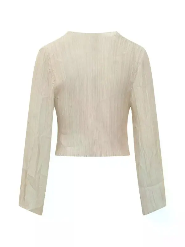 GONGDID DESIGN Plissé-effect Button-up Cardigan
