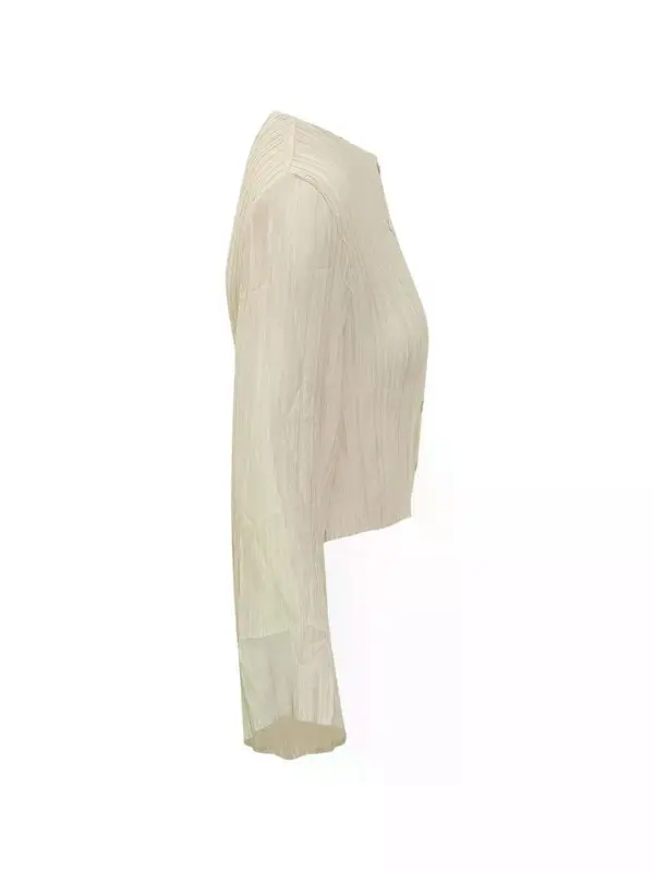 GONGDID DESIGN Plissé-effect Button-up Cardigan