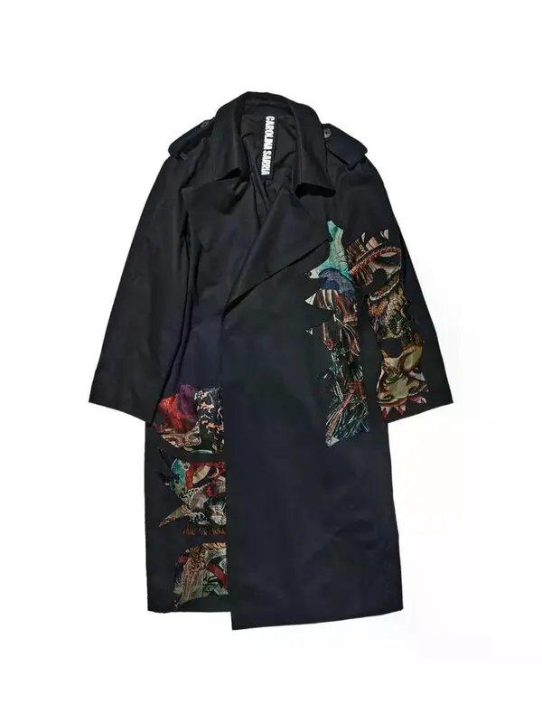 CAROLINA SARRIA Hidden Geisha Printed Trench Coat