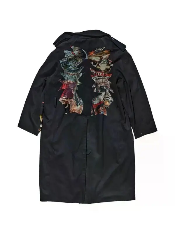 CAROLINA SARRIA Hidden Geisha Printed Trench Coat
