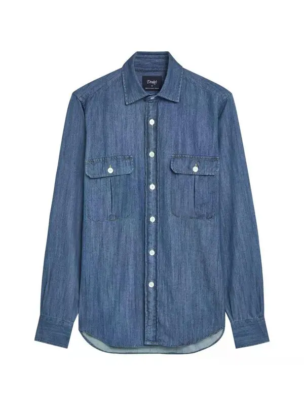 DRAKE'S Flap-pockets Denim Shirt
