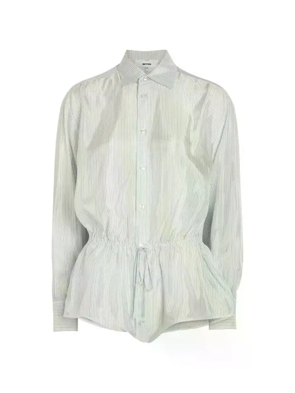 BETTTER Striped Drawstring-waist Playsuit - White