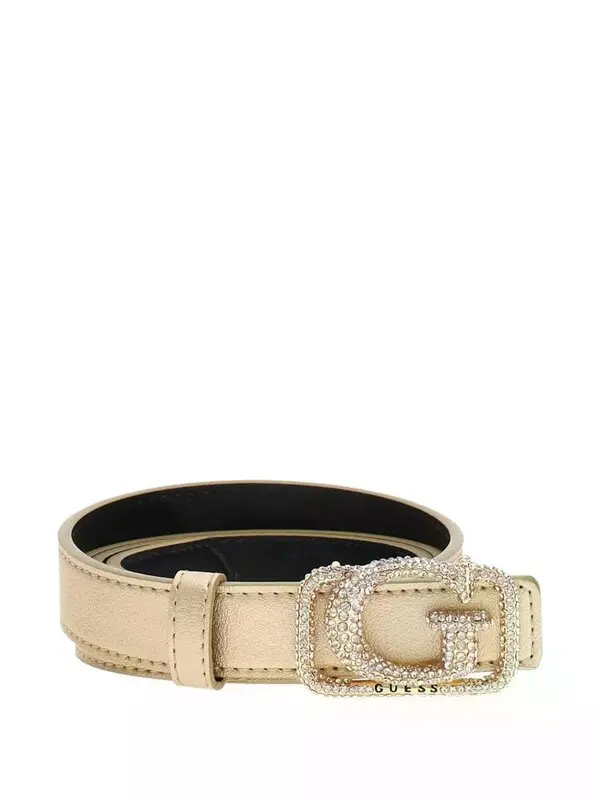 Guess Logo-buckle Belt - Gold
