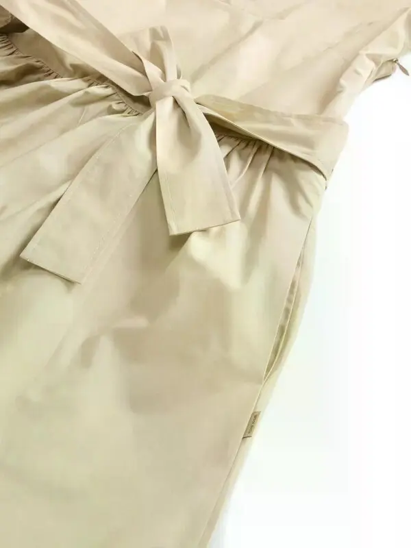 Woolrich Sleeveless V-neck Mini Dress With Detachable Belt - Neutrals