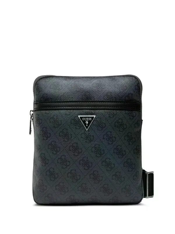 Guess Mini Milano Logo-pattern Messenger Bag - Black