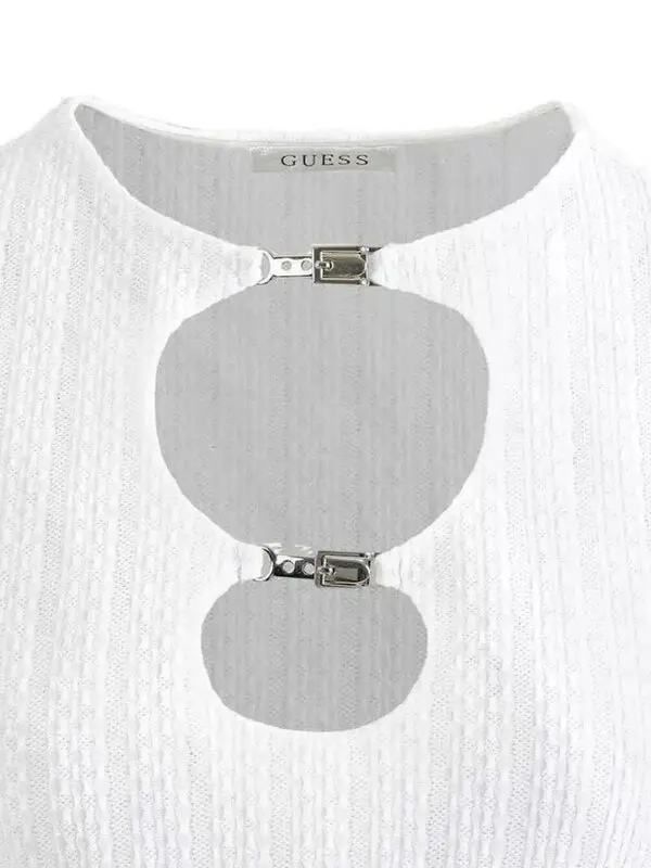 Guess Buckle-detail Cut-out T-shirt