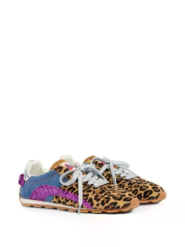 Dsquared2 Wild2" Printed Lace-up Sneakers - Neutrals
