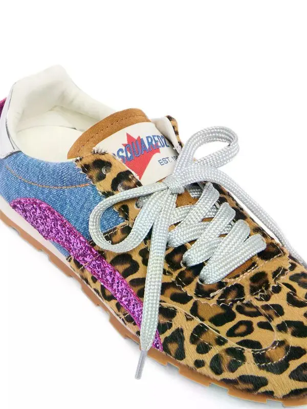 Dsquared2 Wild2" Printed Lace-up Sneakers - Neutrals