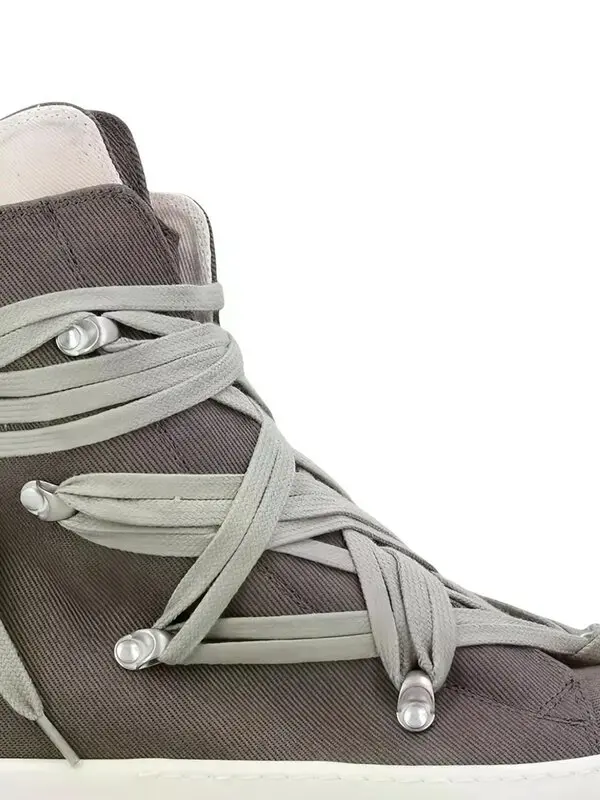 Rick Owens Lace-up High-top Sneakers - Grey