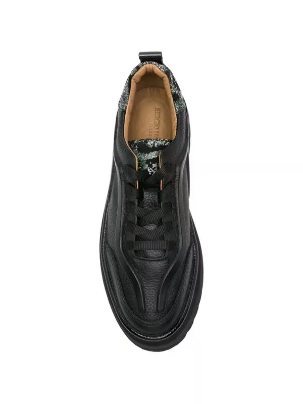 SERGIO MORETTI FIRENZE Pebbled Platform Sneakers