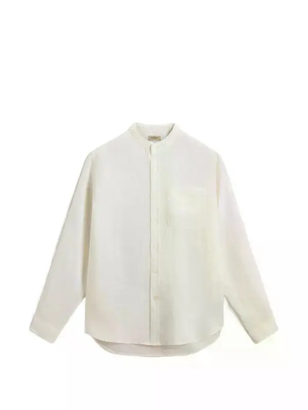 Woolrich Garment-dyed Linen Shirt - Neutrals