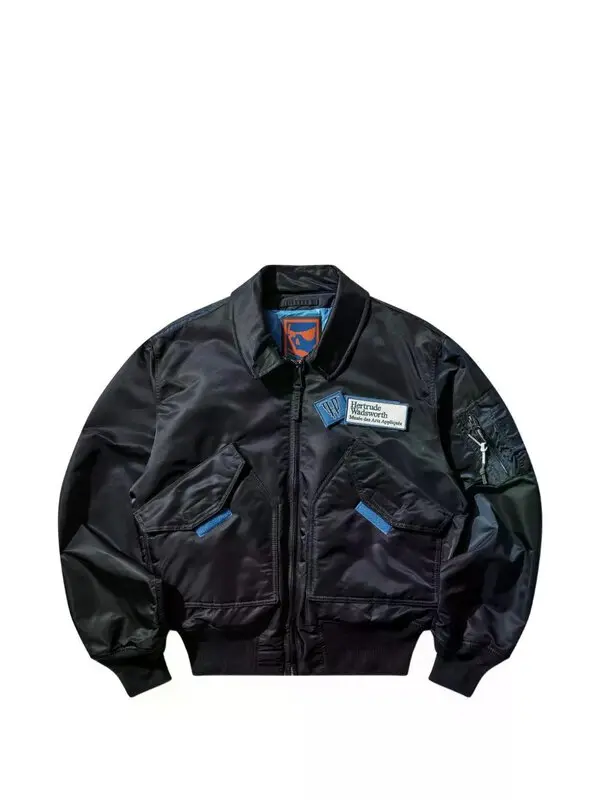 GR10K X Alpha Industries Cwu-45 Logo-patch Bomber Jacket - Blue