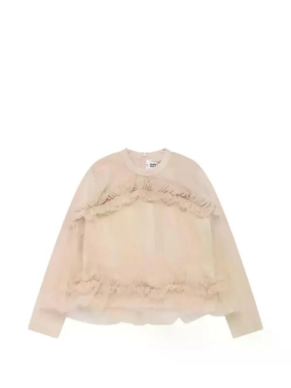 Noir Kei Ninomiya Ruffled Tulle-paneled Top