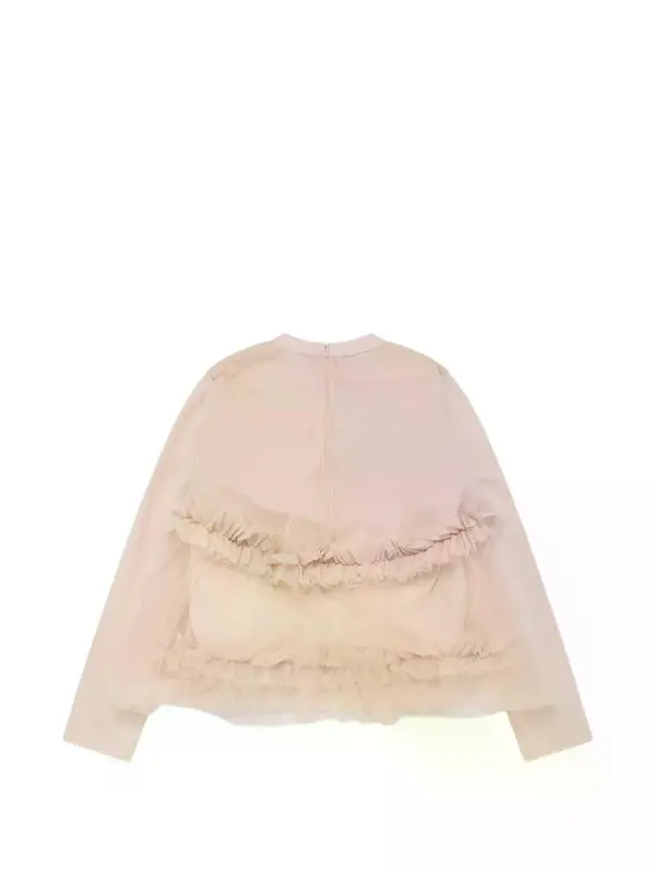 Noir Kei Ninomiya Ruffled Tulle-paneled Top