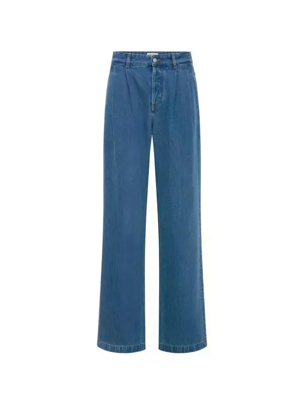 MARINE SERRE Pleated Loose-fit Jeans