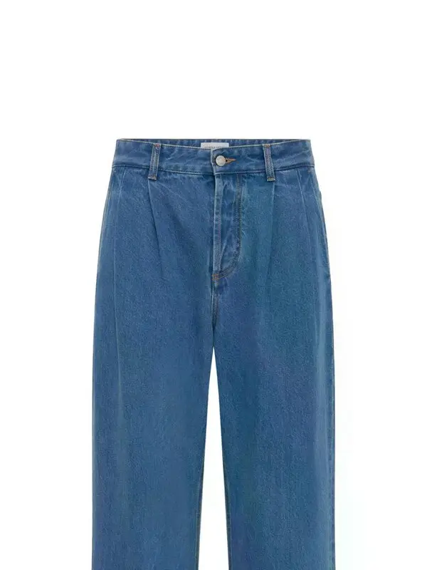 MARINE SERRE Pleated Loose-fit Jeans