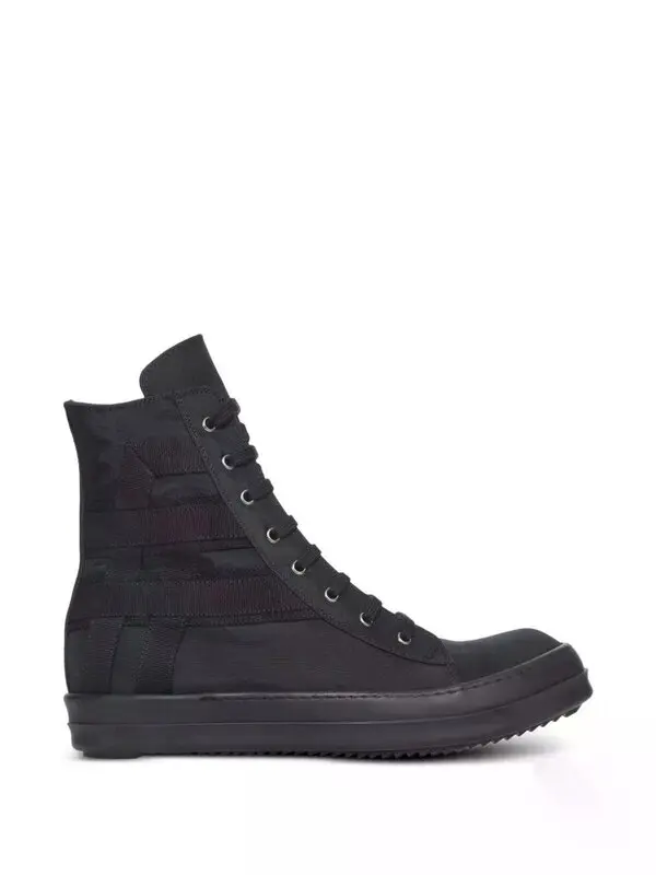 Rick Owens Vegan Sneaks High-top Panelled Sneakers