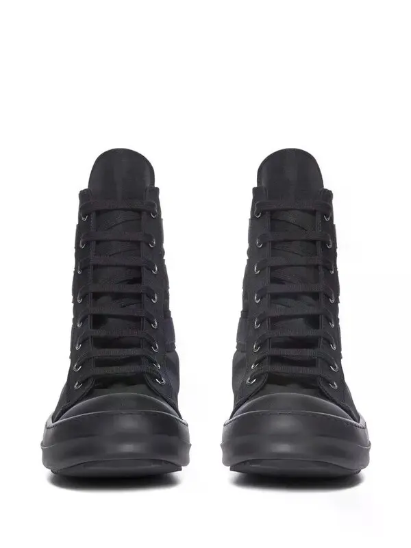 Rick Owens Vegan Sneaks High-top Panelled Sneakers