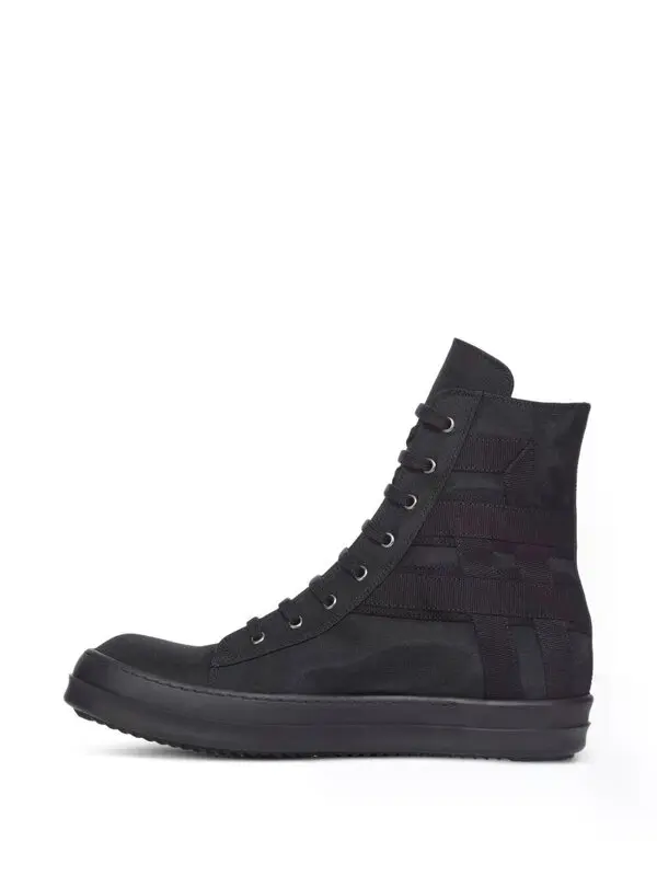 Rick Owens Vegan Sneaks High-top Panelled Sneakers