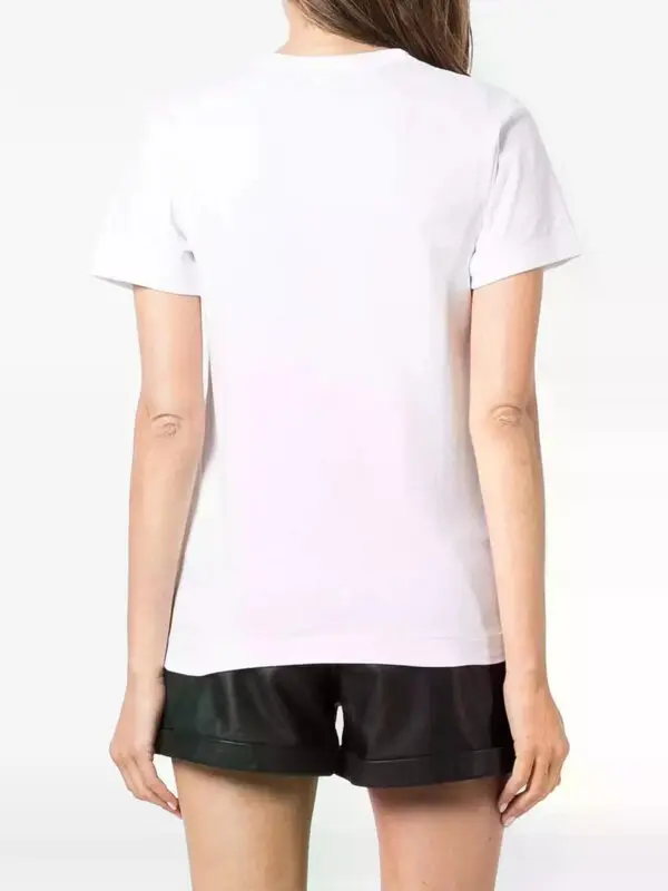 Play Comme Des Garcon Heart-patch T-shirt - White