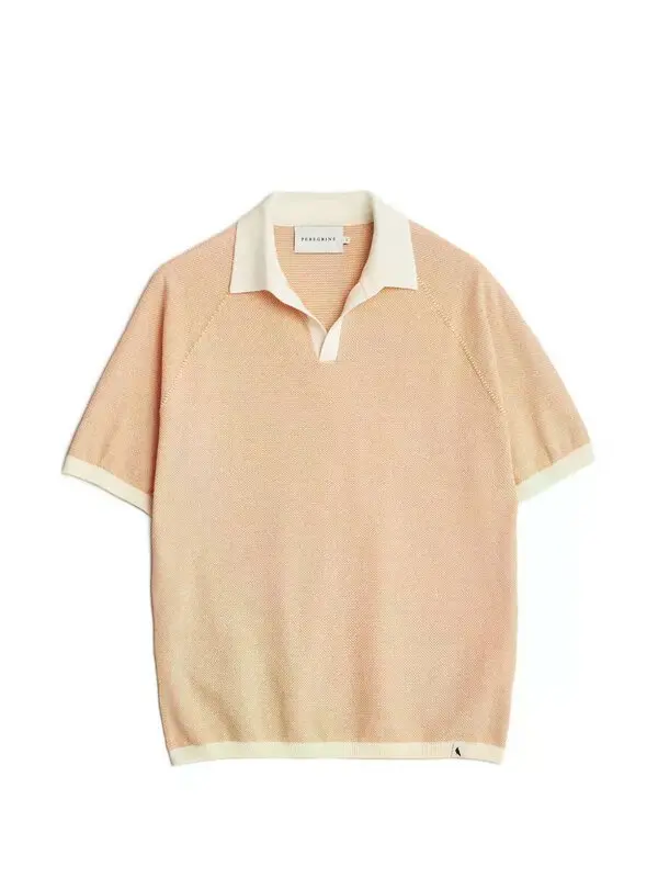 PEREGRINE Textured-knit Polo Shirt - Orange