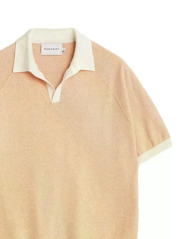 PEREGRINE Textured-knit Polo Shirt - Orange