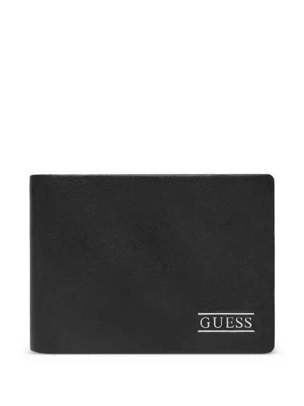 Guess Logo-plaque Wallet - Black
