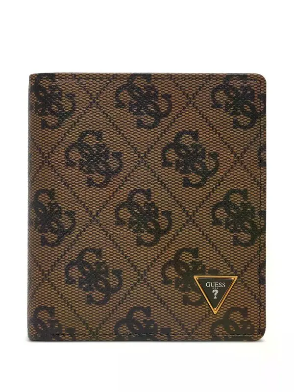 Guess Milano 4g-logo Printed Wallet - Brown