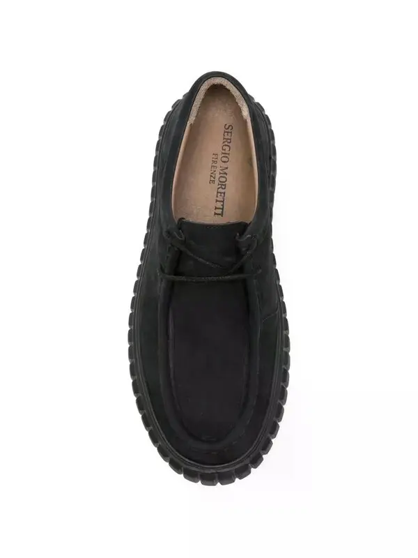 SERGIO MORETTI FIRENZE Suede Apron-toe Derby Shoes