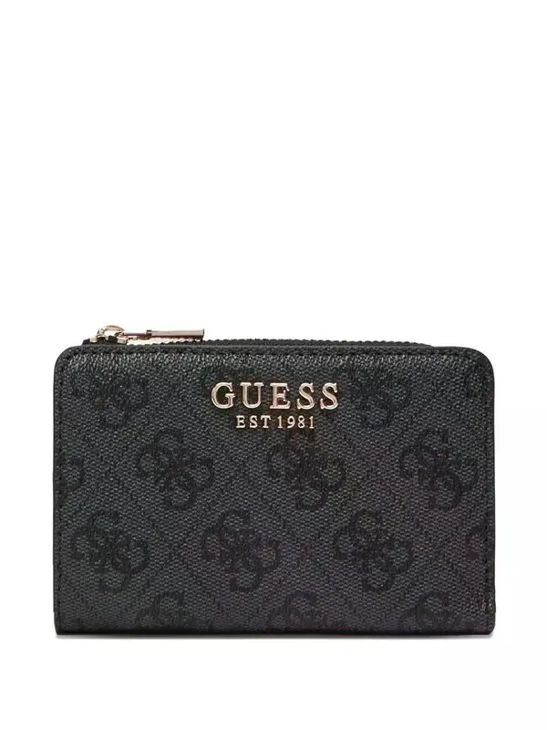 Guess Laurel 4g-logo Patterned Wallet - Grey