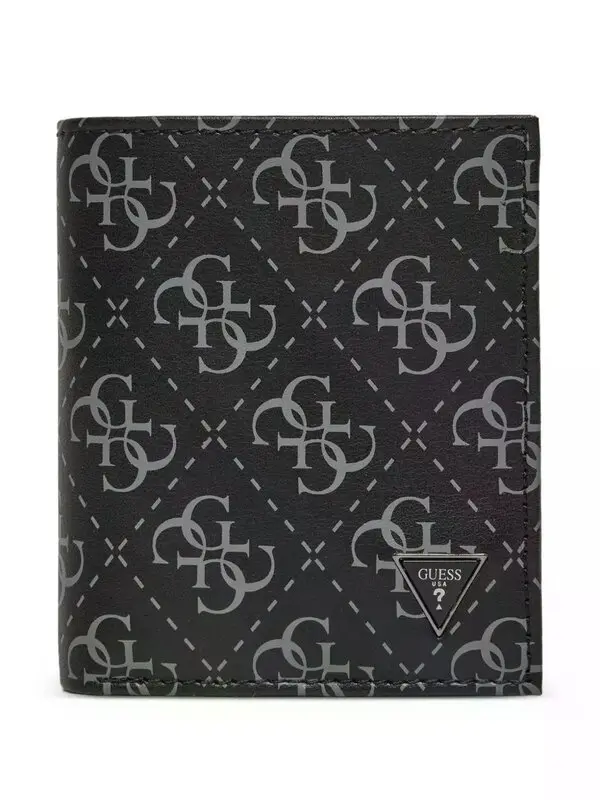 Guess Milano Monogram-pattern Wallet - Black