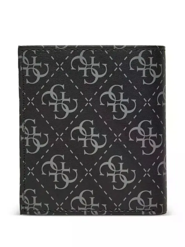 Guess Milano Monogram-pattern Wallet - Black