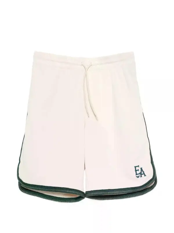 Emporio Armani Embroidered Trim Shorts - Neutrals