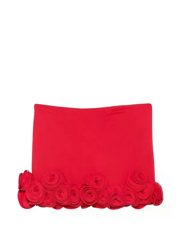 LA REVECHE Floral-appliqué Skirt
