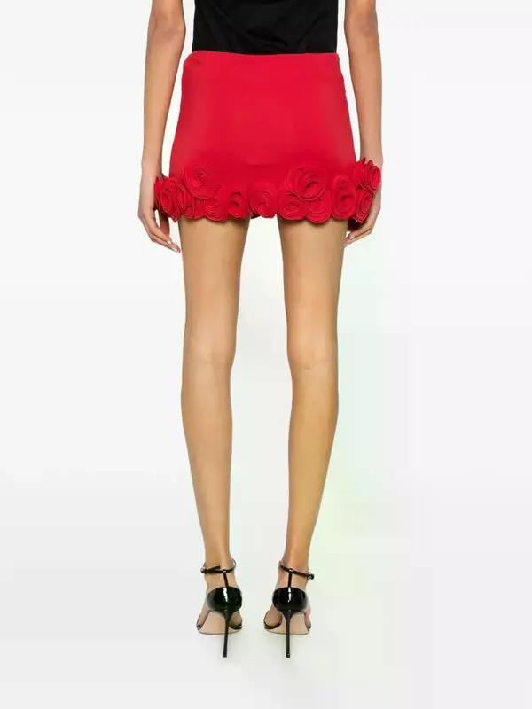 LA REVECHE Floral-appliqué Skirt