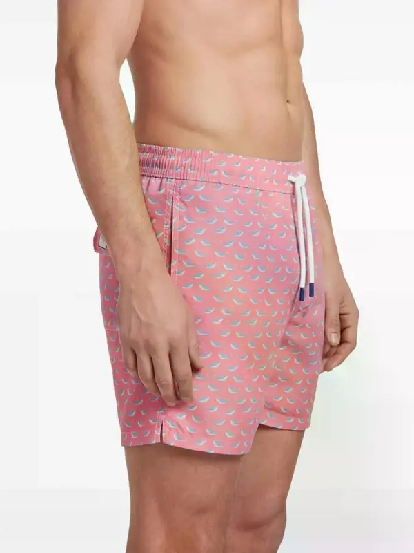 Fedeli Printed Swim Shorts - Pink