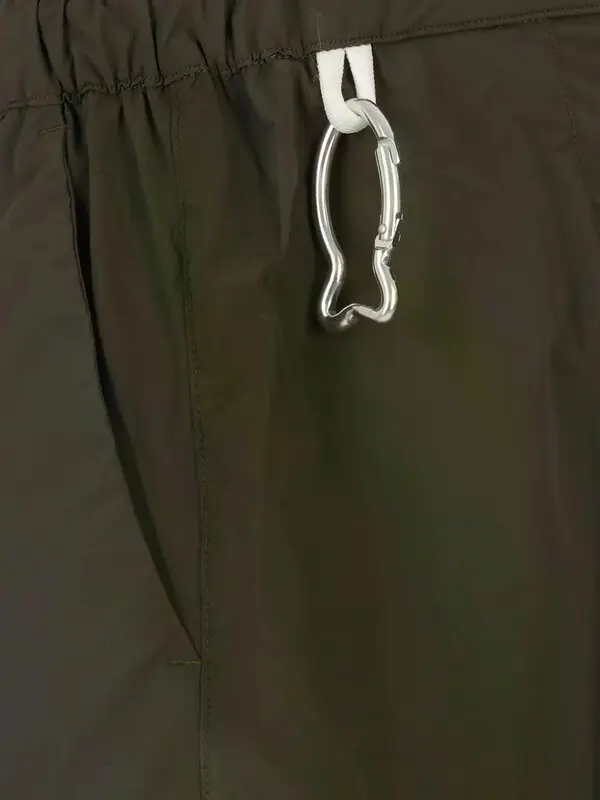 Fedeli Drawstring Shorts With Carabiner Detail - Green