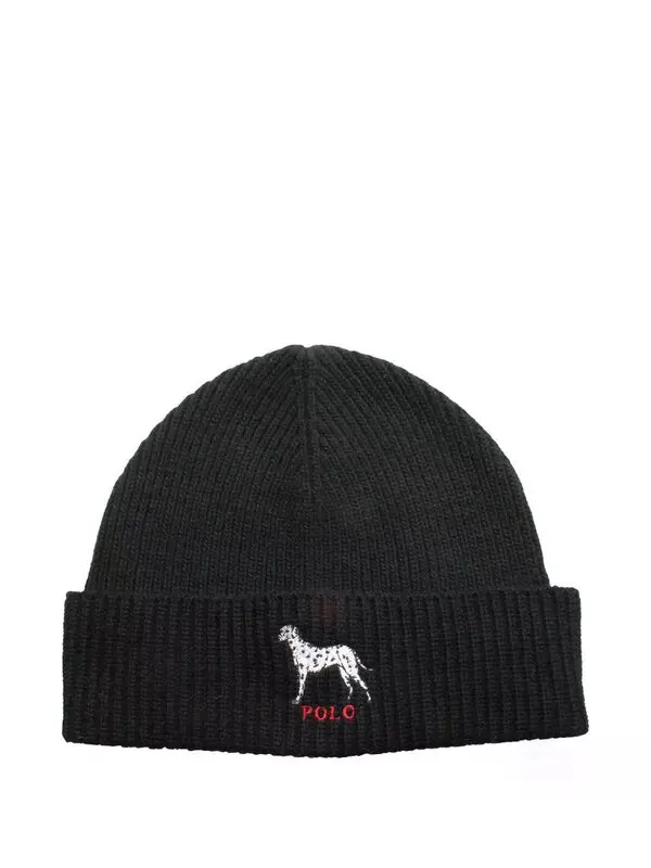 Polo Ralph Lauren Dalmatian Dog Beanie - Black