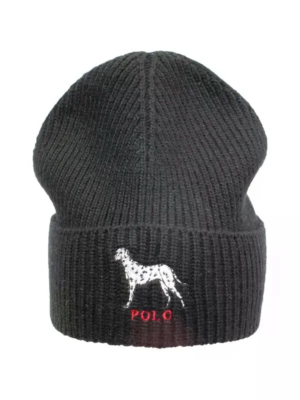 Polo Ralph Lauren Dalmatian Dog Beanie - Black