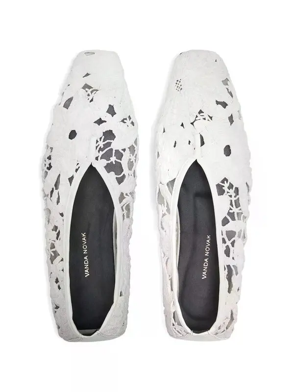 VANDA NOVAK Jasmine Lace Ballerina Flats